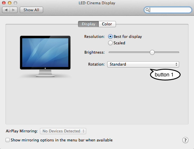 Os X Applescript To Toggle Display Rotation Between Landscape And Portrait Modes